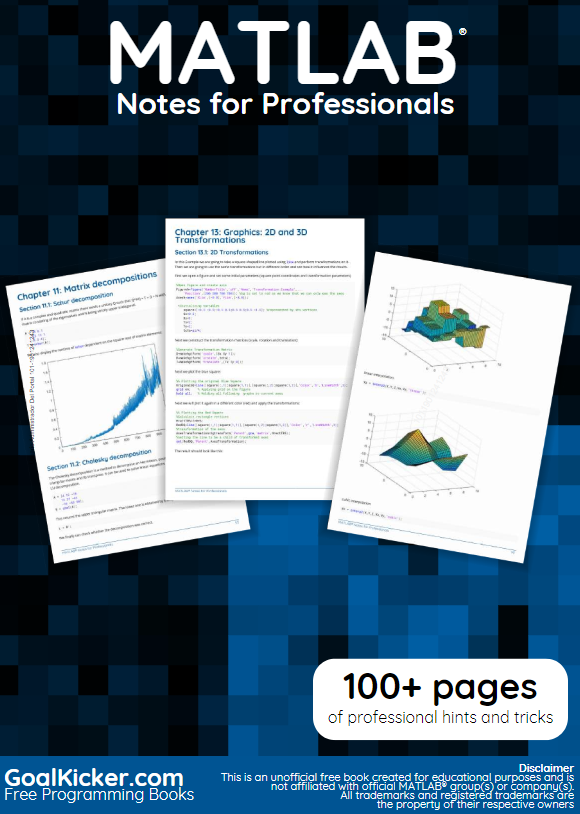 Ingebook Europa - MATLAB© - Notes for professionals