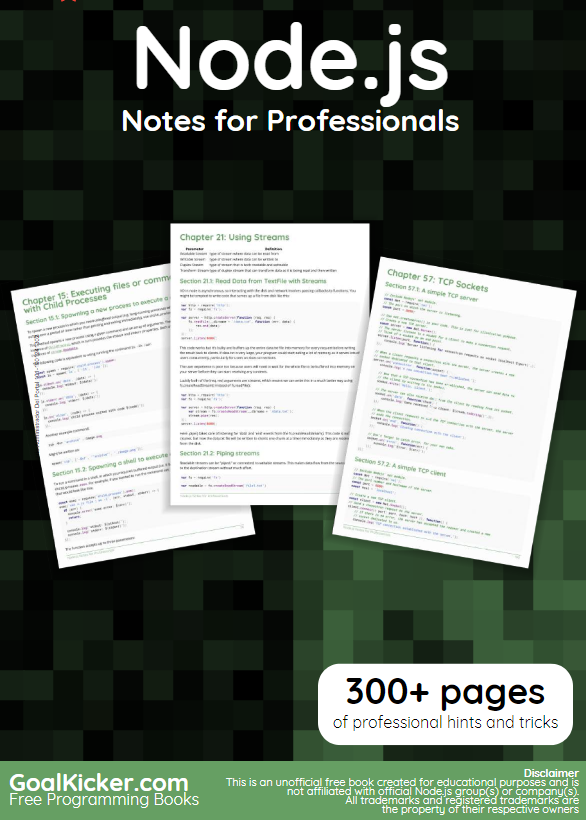 Ingebook Europa - NODE.JS - Notes for professionals